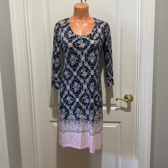 Soma | Intimates & Sleepwear | Soma Black Pink Floral Lace Design Sleep ...